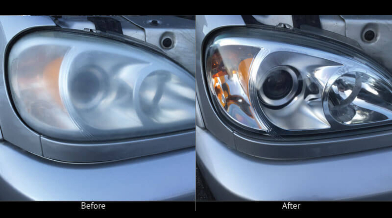 Headlight restoration result